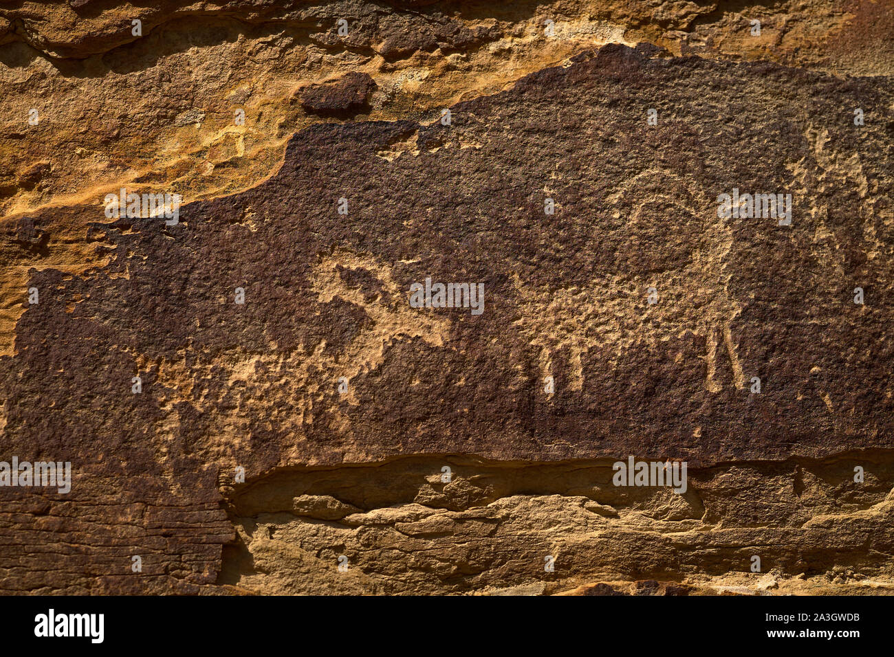 Native American Rock Art in Nine-mile Canyon, Utah, USA Stock Photo - Alamy