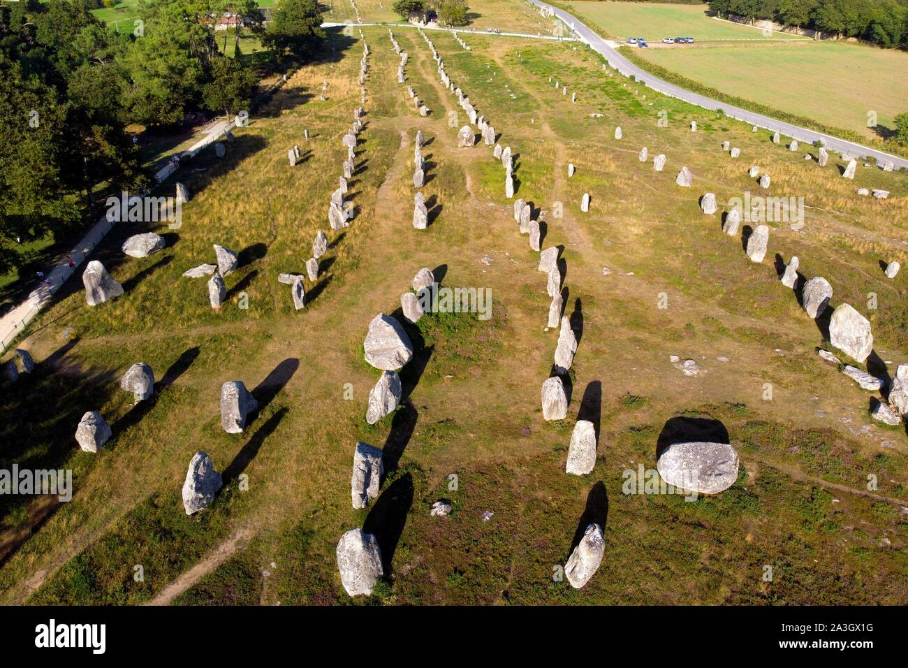 Carnac stones aerial hi-res stock photography and images - Alamy