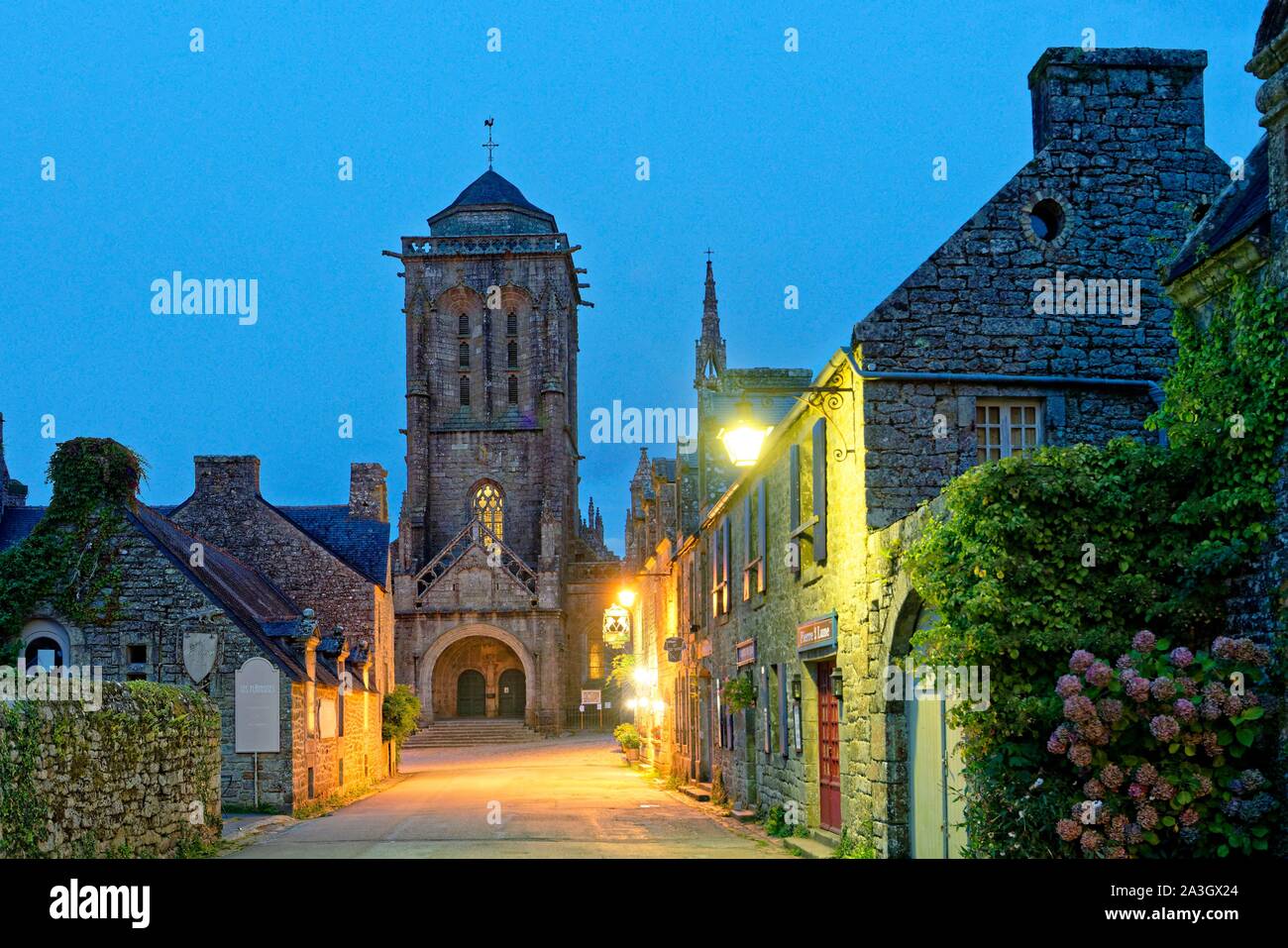 France, Finistere, Locronan, labelled Les plus Beaux Villages de France ...
