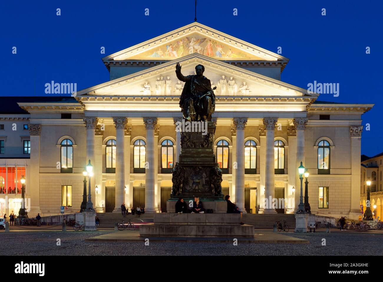 Germany Bavaria Munich Max Joseph Platz Statue Of Maximilien Joseph