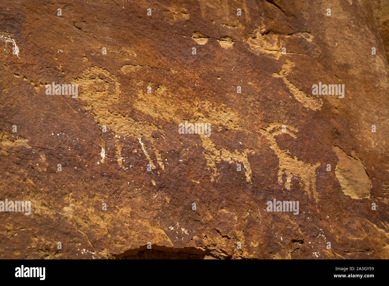 Native American Rock Art in Nine-mile Canyon, Utah, USA Stock Photo - Alamy