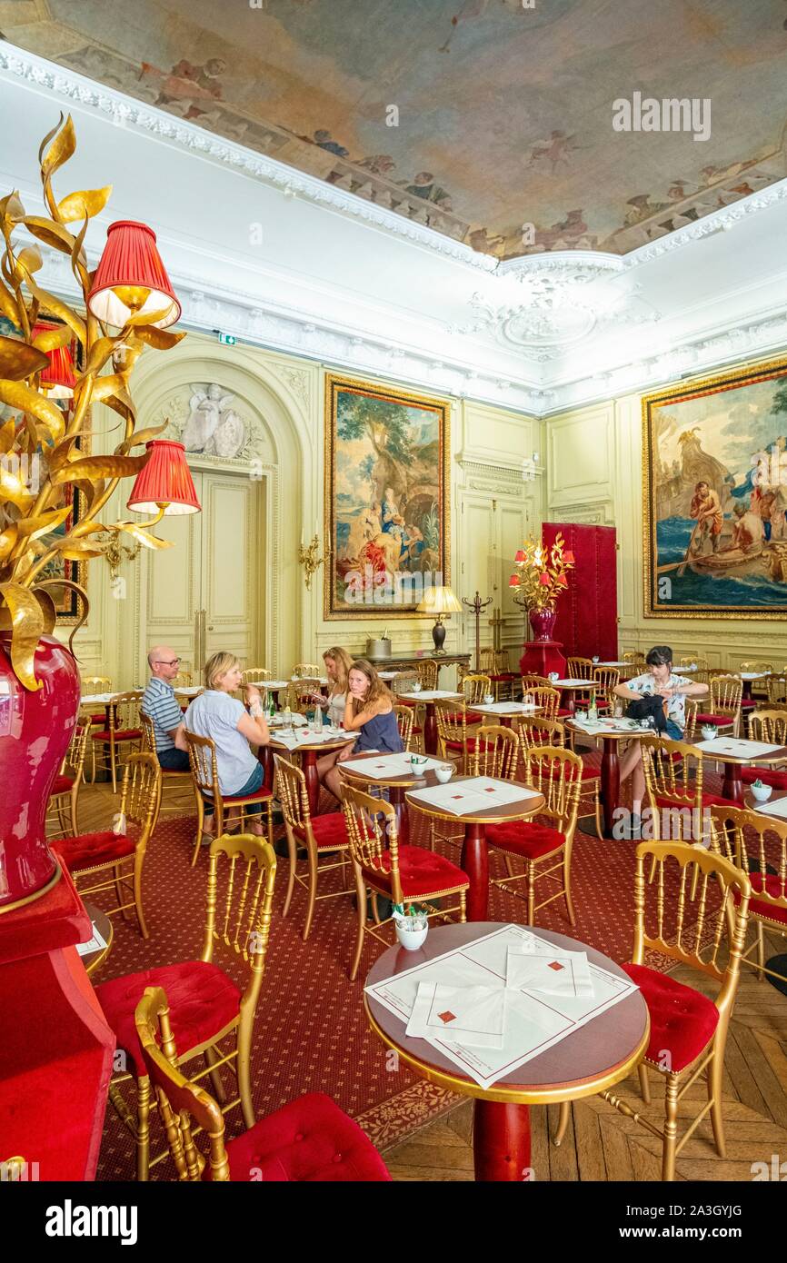 France, Paris, the Jacquemart Andre museum, the tea room Stock Photo ...