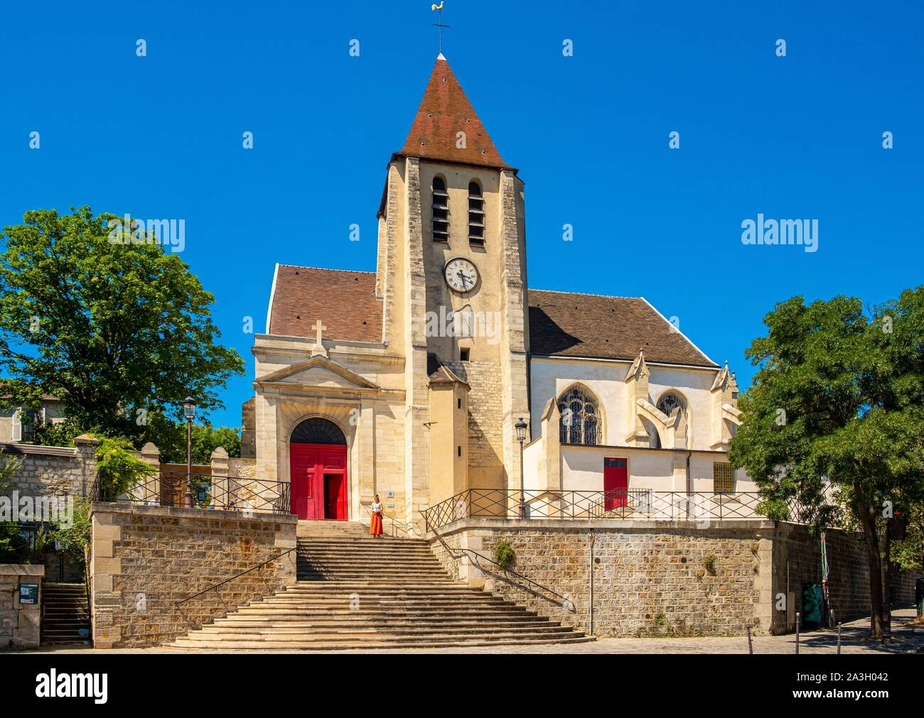France, Paris, Charonne district, church of Charonne Stock Photo - Alamy