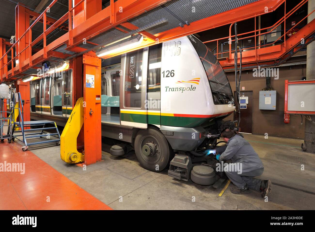 France, Nord; Villeneuve d'Ascq, 4 Cantons, workshops of the automatic ...