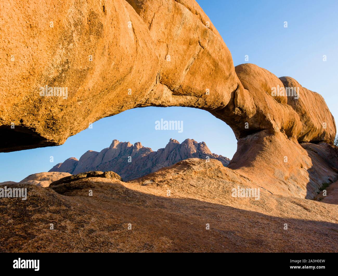 Namibia, Erongo province, Spitzkoppe nature reserve, Natural Brigde ...