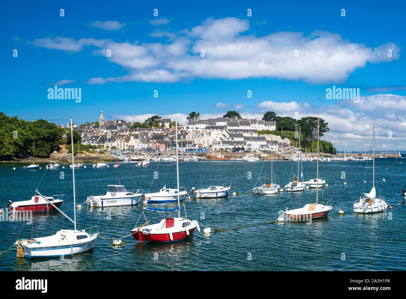France, Finistere, Douarnenez, Treboul marina Stock Photo - Alamy