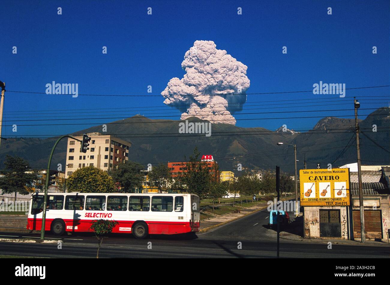 Ecuador, Pichincha, Quito, Major Explosion of Guagua Pichincha Volcano ...