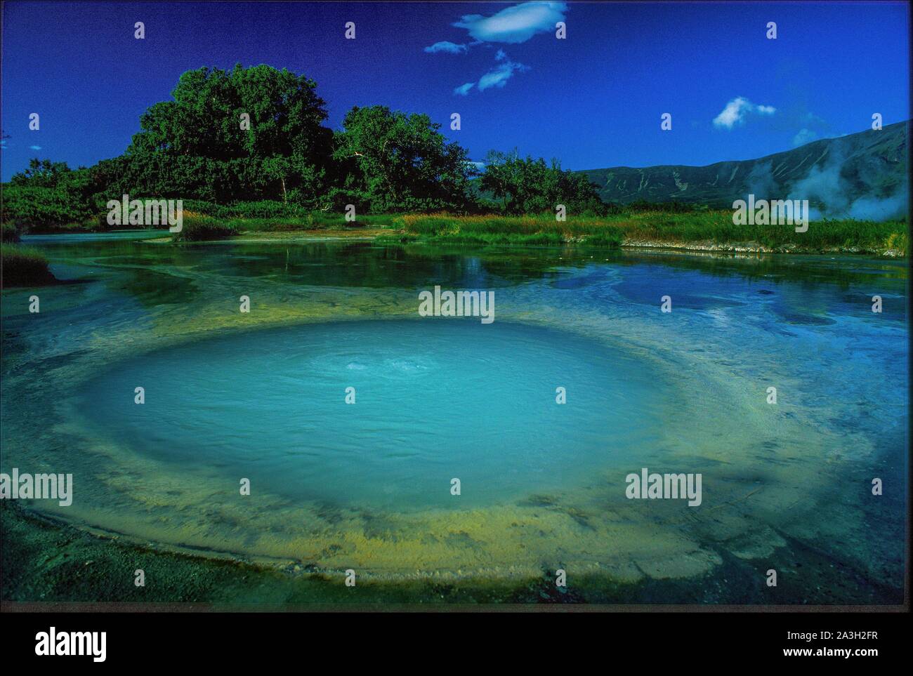 Russia, Kamchatka, Hot springs in the Uzon caldera, Kamchatka Stock ...
