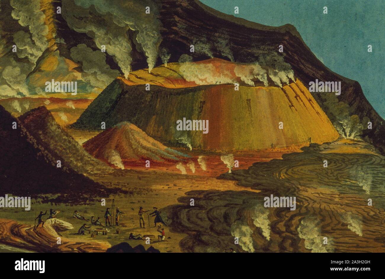 Italy, Campania, Naples, Scientific observation of a view inside ...