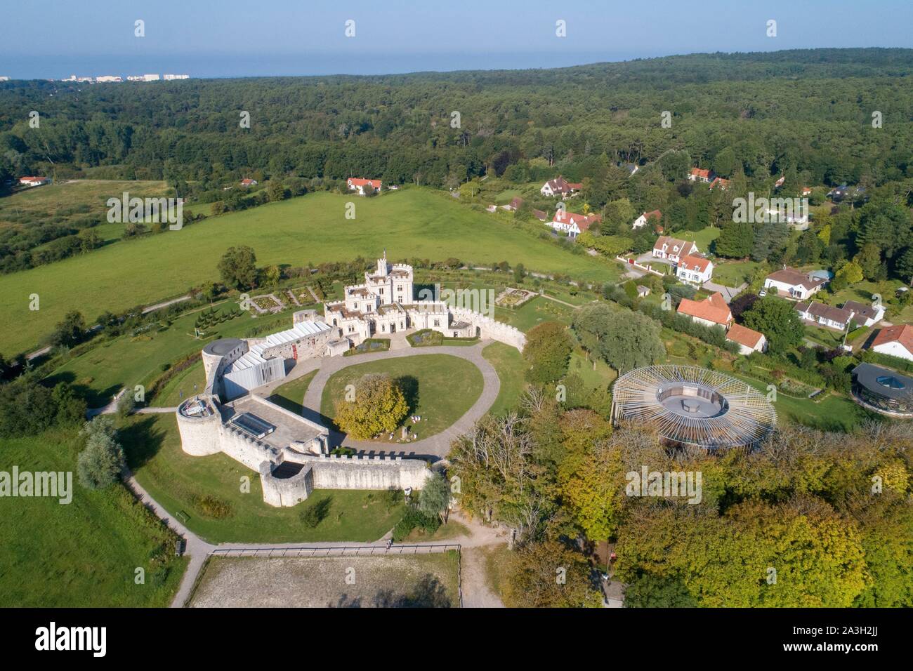 France, Pas de Calais, Condette, Hardelot Castle, Tudor style manor ...