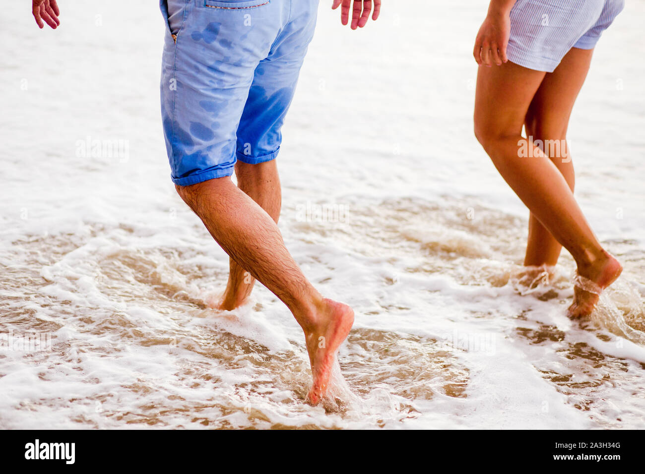 Sunset beach foot prints hi-res stock photography and images - Alamy