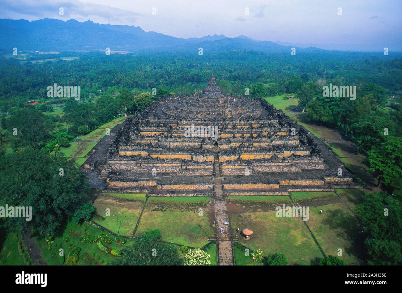 Borobudur temple aerial hi-res stock photography and images - Alamy