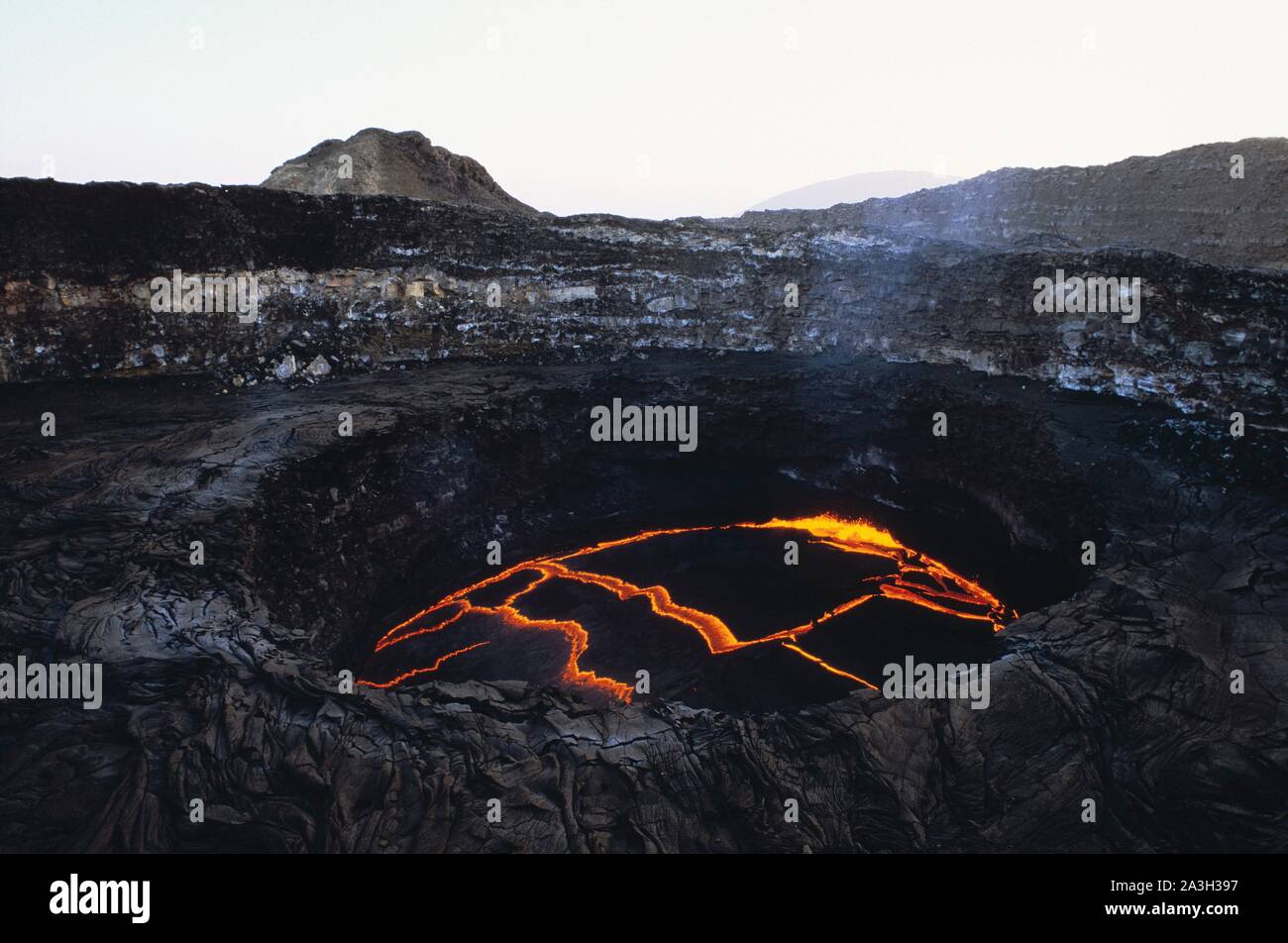 Ethiopia, Danakil Desert, Erta Al? Volcano, Erta Al? Volcano located in ...