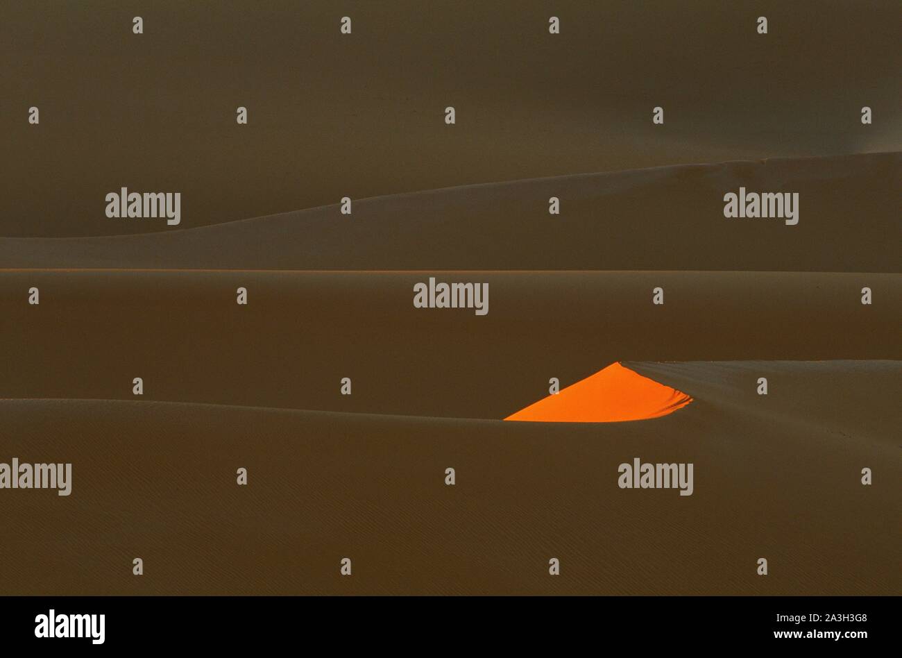 Algeria, Sahara, Djanet, Landscape of Erg Admer, Tassili n'Ajjer Stock ...