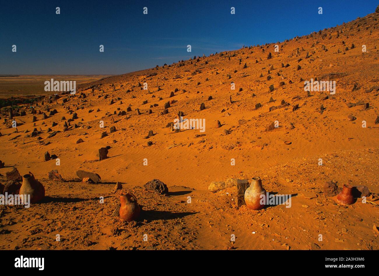 Algeria, Great Western Erg, Sahara, Timimoun, Timimoun oasis cemetery ...