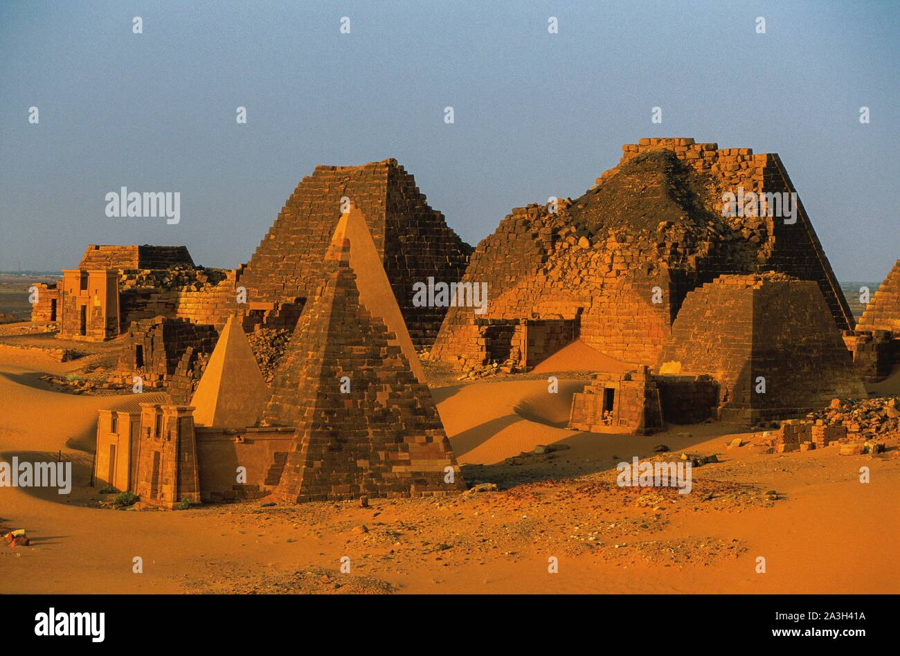 Sudan, Sahara, Pyramids of Meroe Stock Photo - Alamy