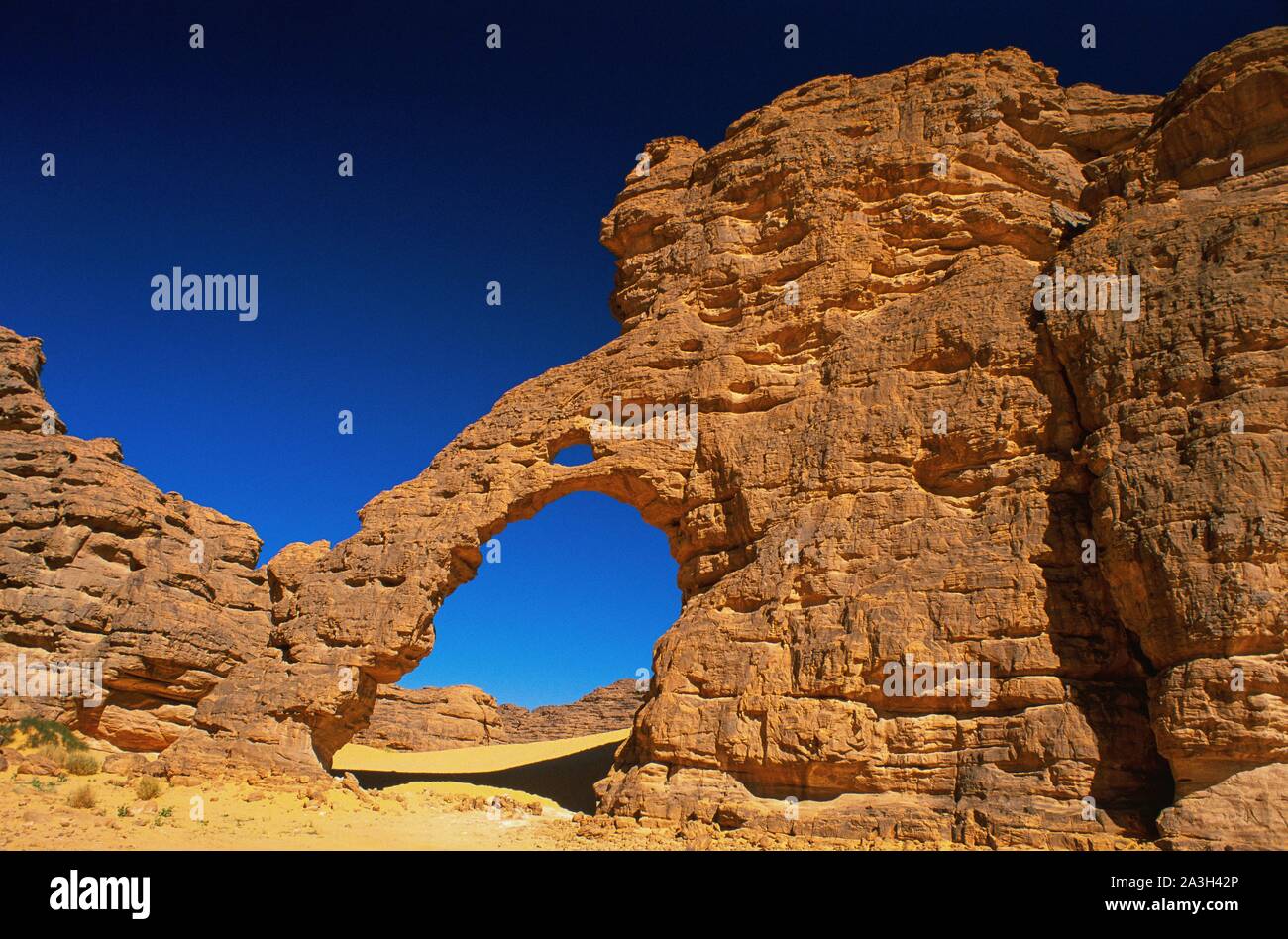 Algeria, Sahara, Djanet, Tikoubaouine Arch in Tassili n'Ajjer Stock ...