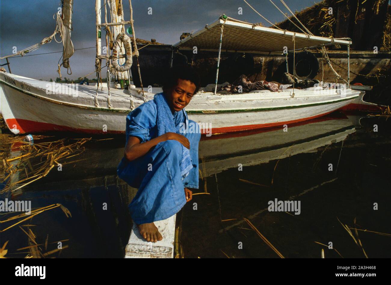 Egypt, Nile, Portraits of the inhabitants of the Nile Valley Stock ...