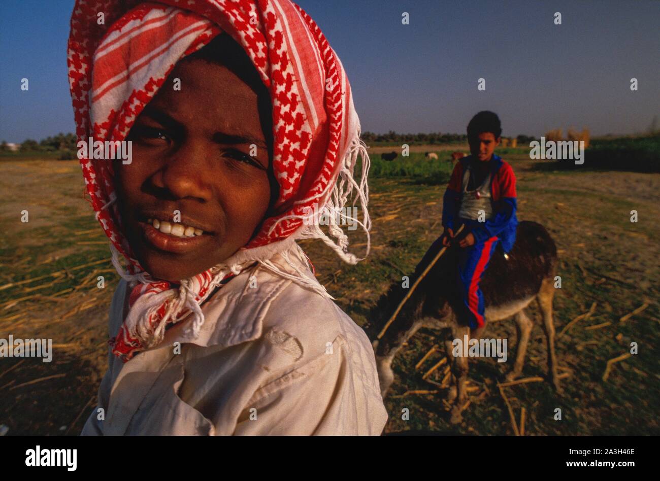Egypt, Nile, Portraits of the inhabitants of the Nile Valley Stock ...