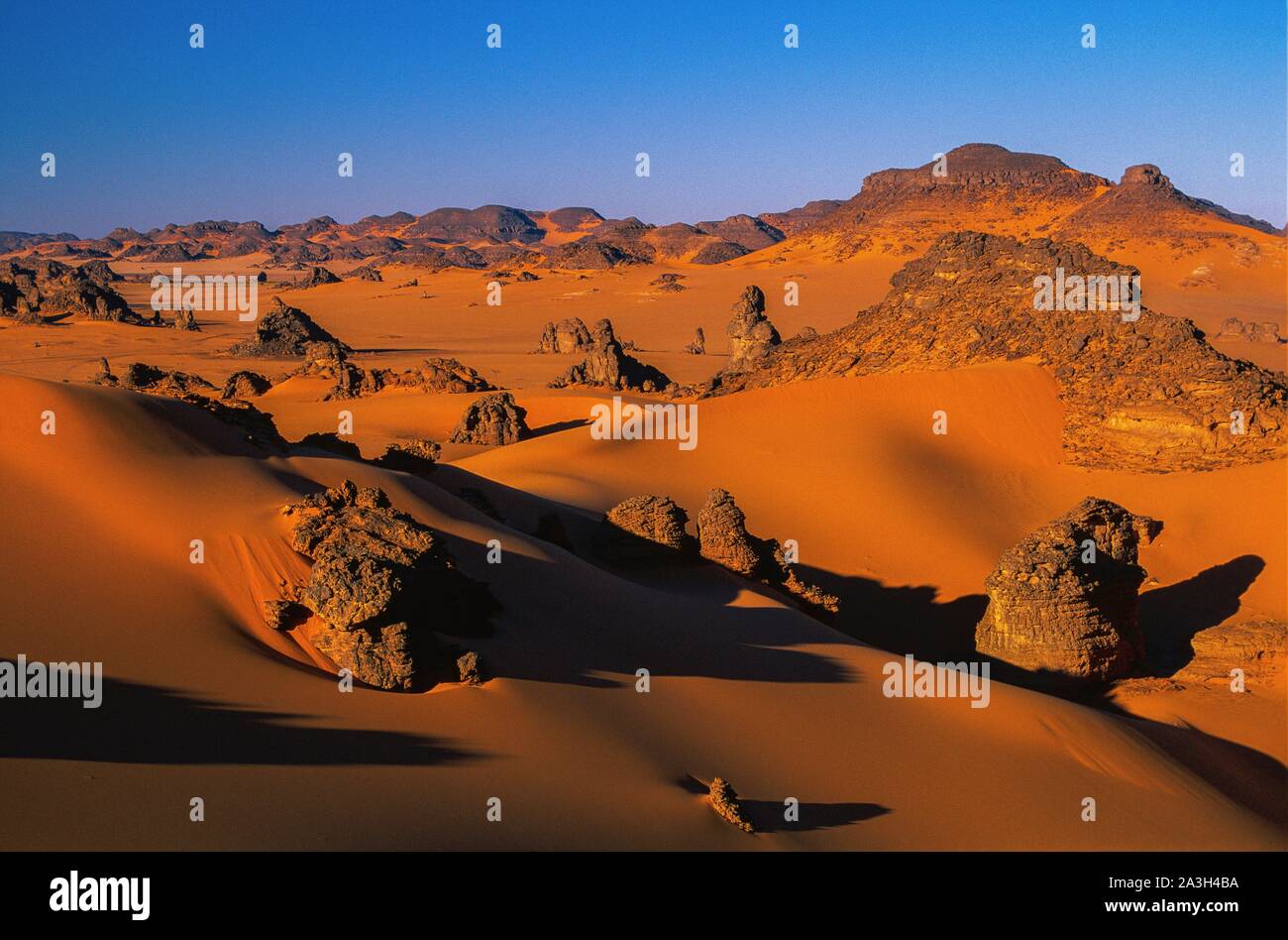 Libya, Sahara, Landscapes of the Akakus massif Stock Photo - Alamy