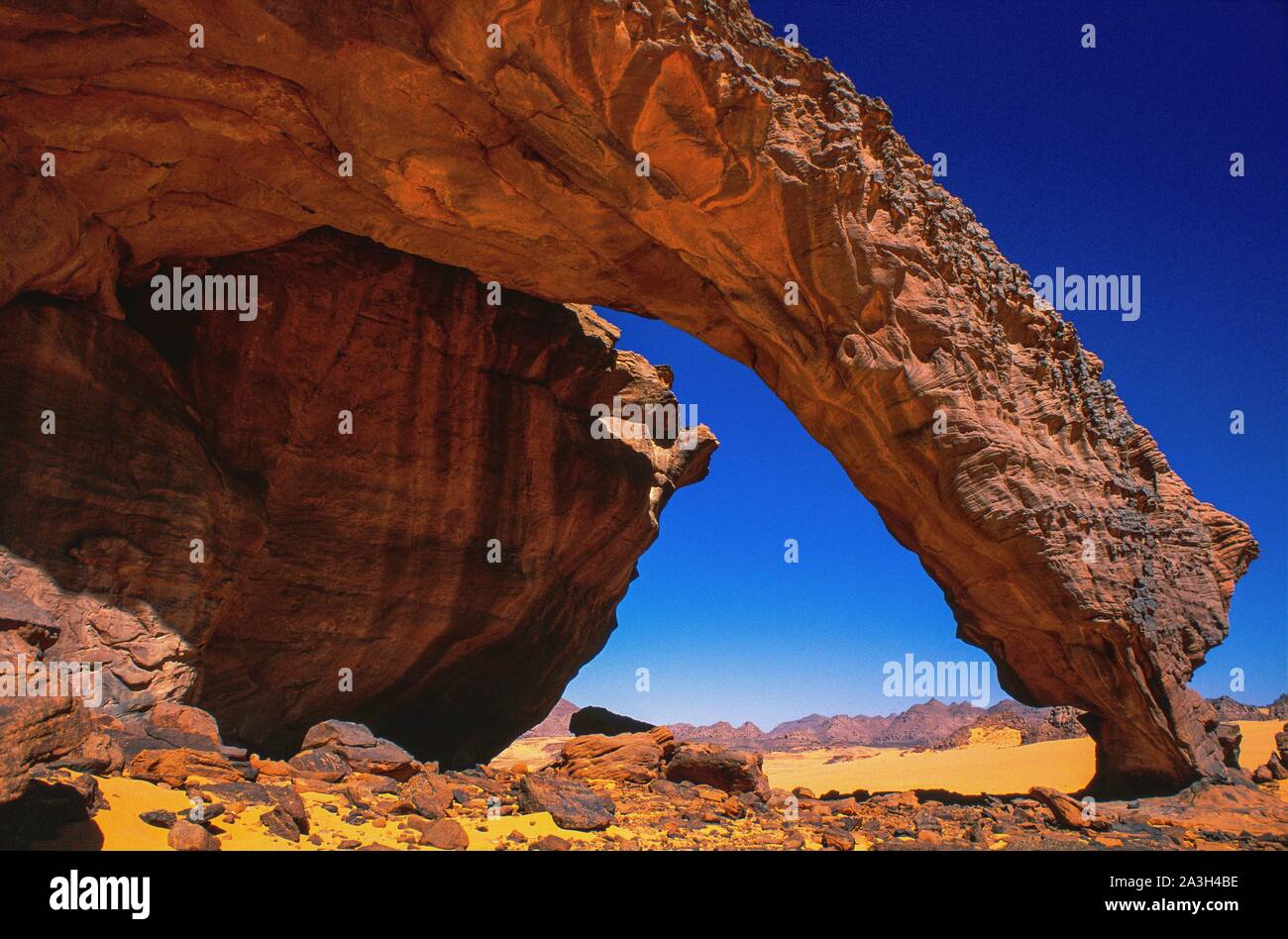 Libya, Sahara, Landscapes of the Akakus massif Stock Photo - Alamy