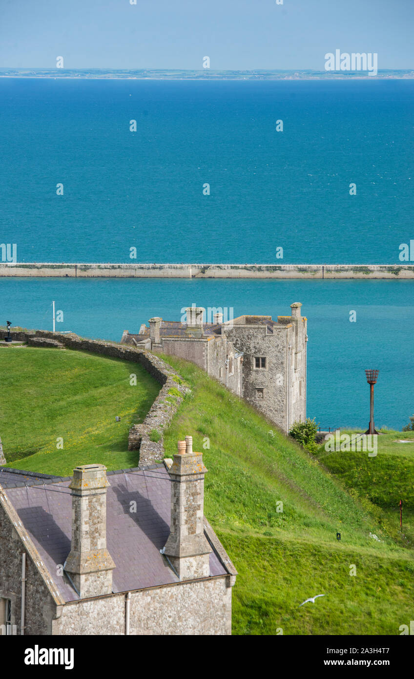 View of the Admiralty Pier and the English Channel seen from the ...