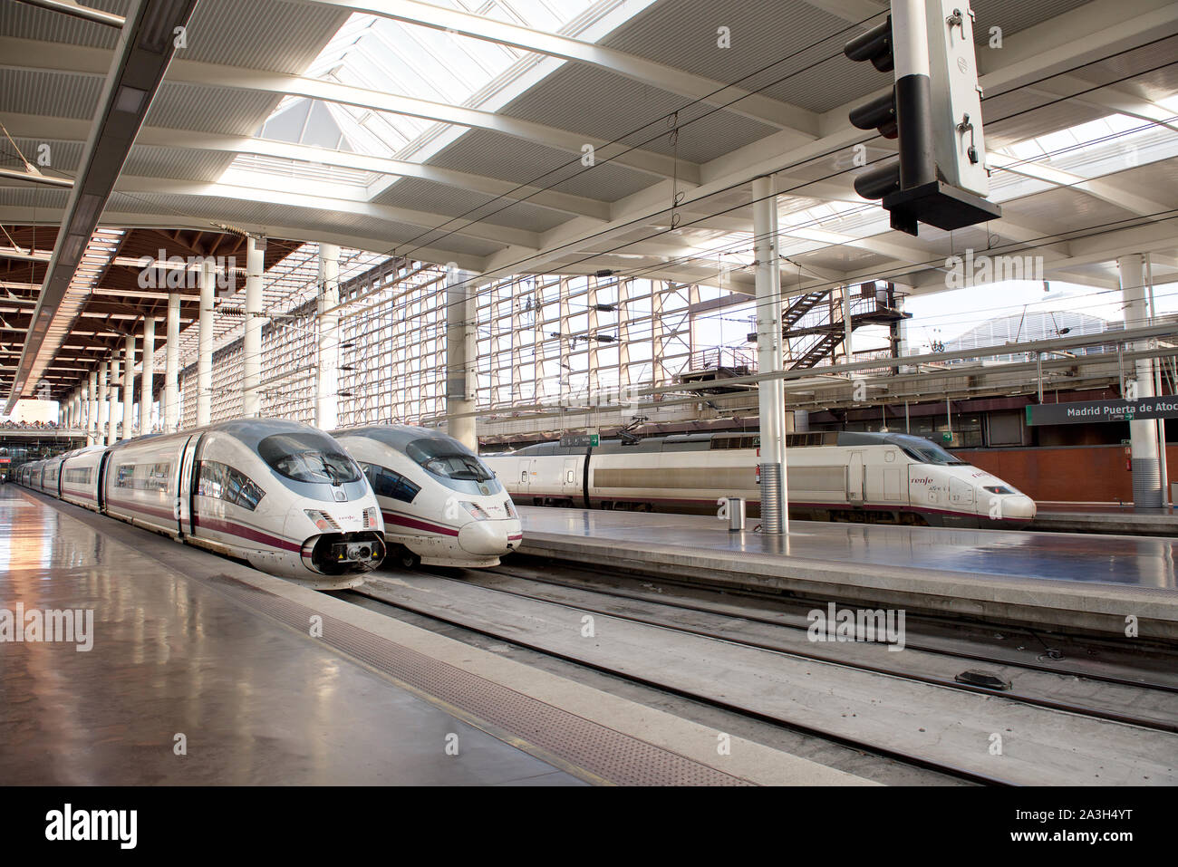 Passenger Train at Madrid Atocha Station Stock Photo - Alamy