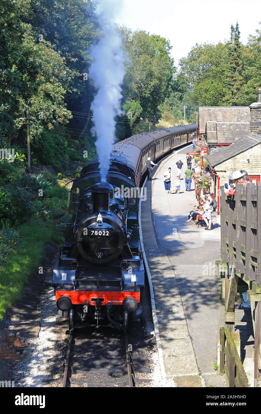 The Keighley & Worth Valley heritage steam railway in Haworth, West ...