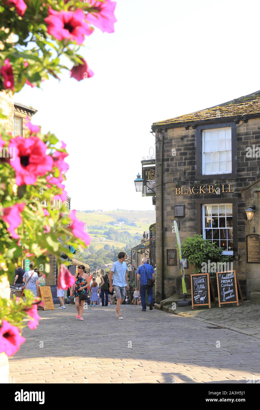 The Black Bull Inn on Main Street in Haworth, frequented by Patrick ...