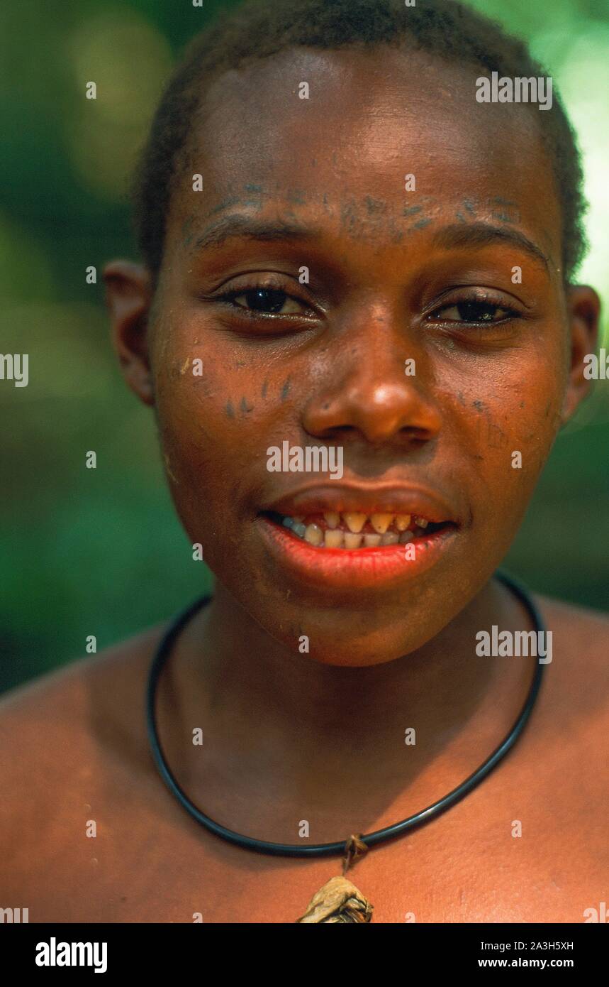 Congo, East, Lobeke, the Baka are a group of nomadic hunter-gatherers ...