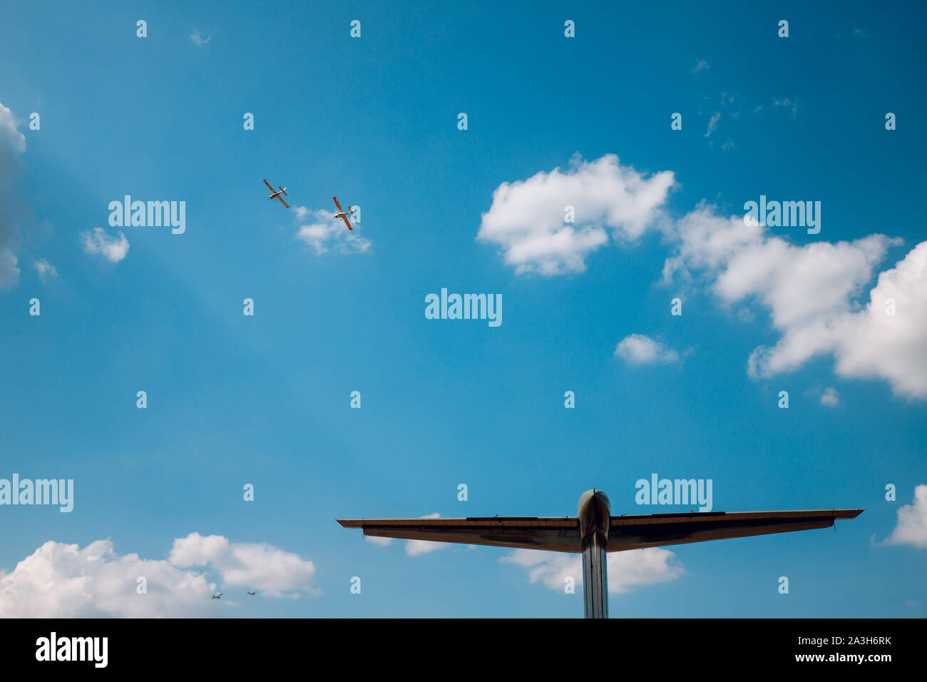 The plane makes a maneuver. Airplane in the sky - Passenger Airliner ...