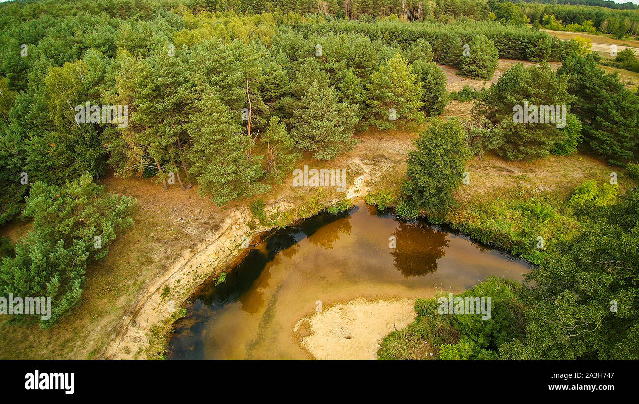 The mysterious river Grabia on a summer day, Poland, 2019 Stock Photo ...