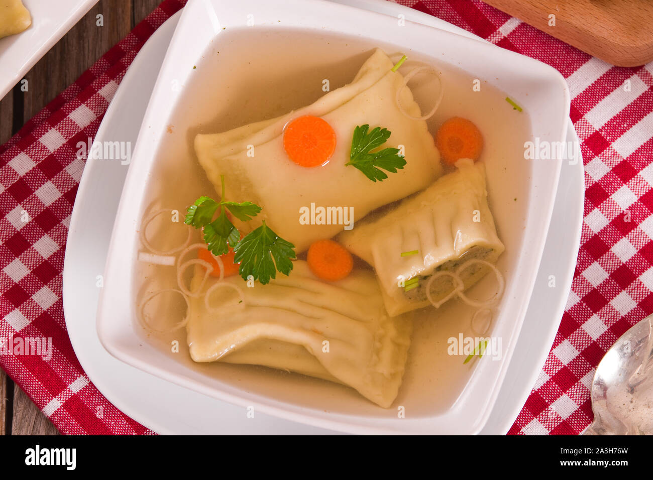 Maultaschen - swabian filled pasta ( ravioli Stock Photo - Alamy
