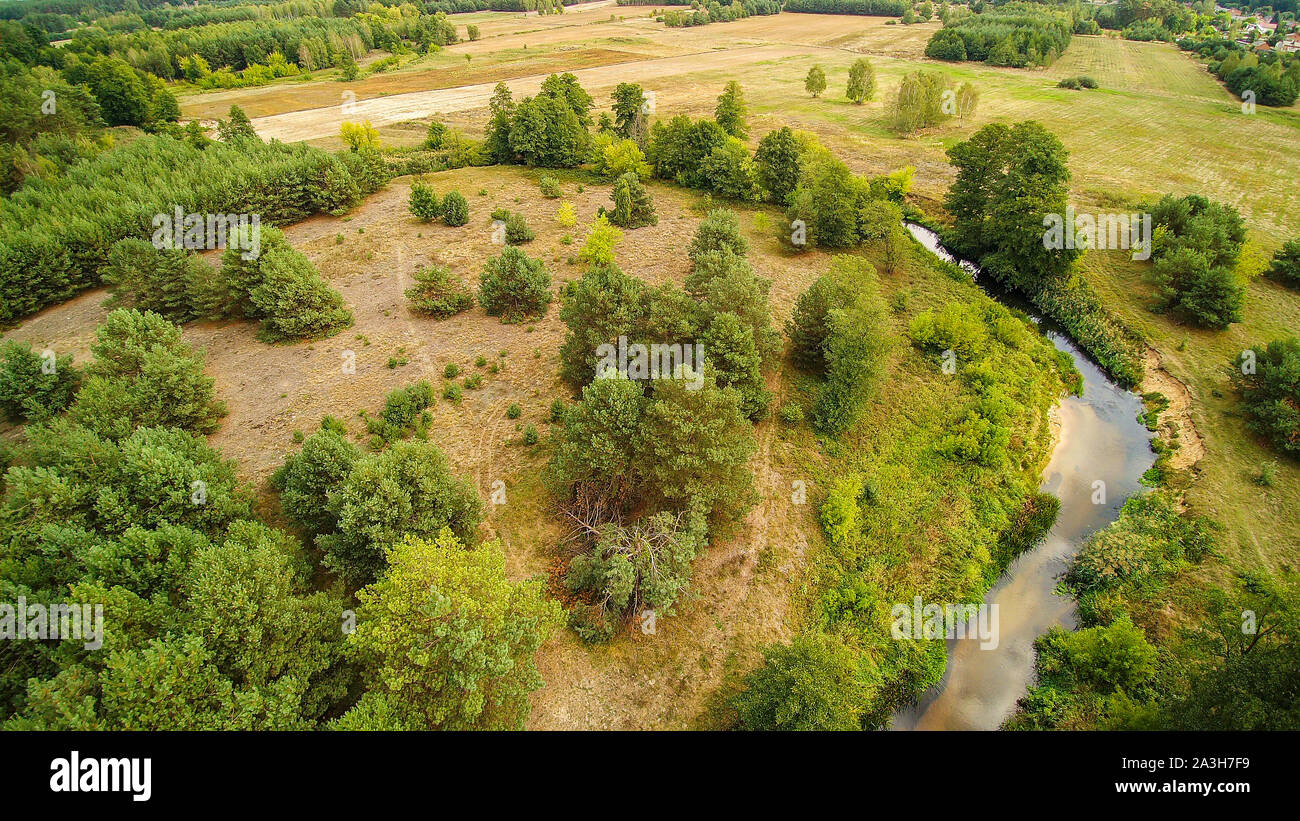 The mysterious river Grabia on a summer day, Poland, 2019 Stock Photo ...