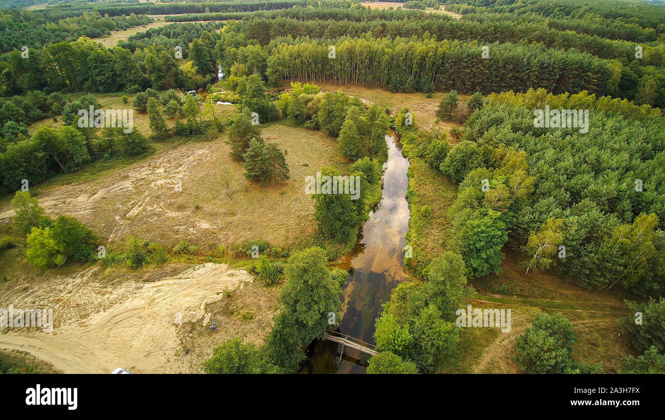 The mysterious river Grabia on a summer day, Poland, 2019 Stock Photo ...