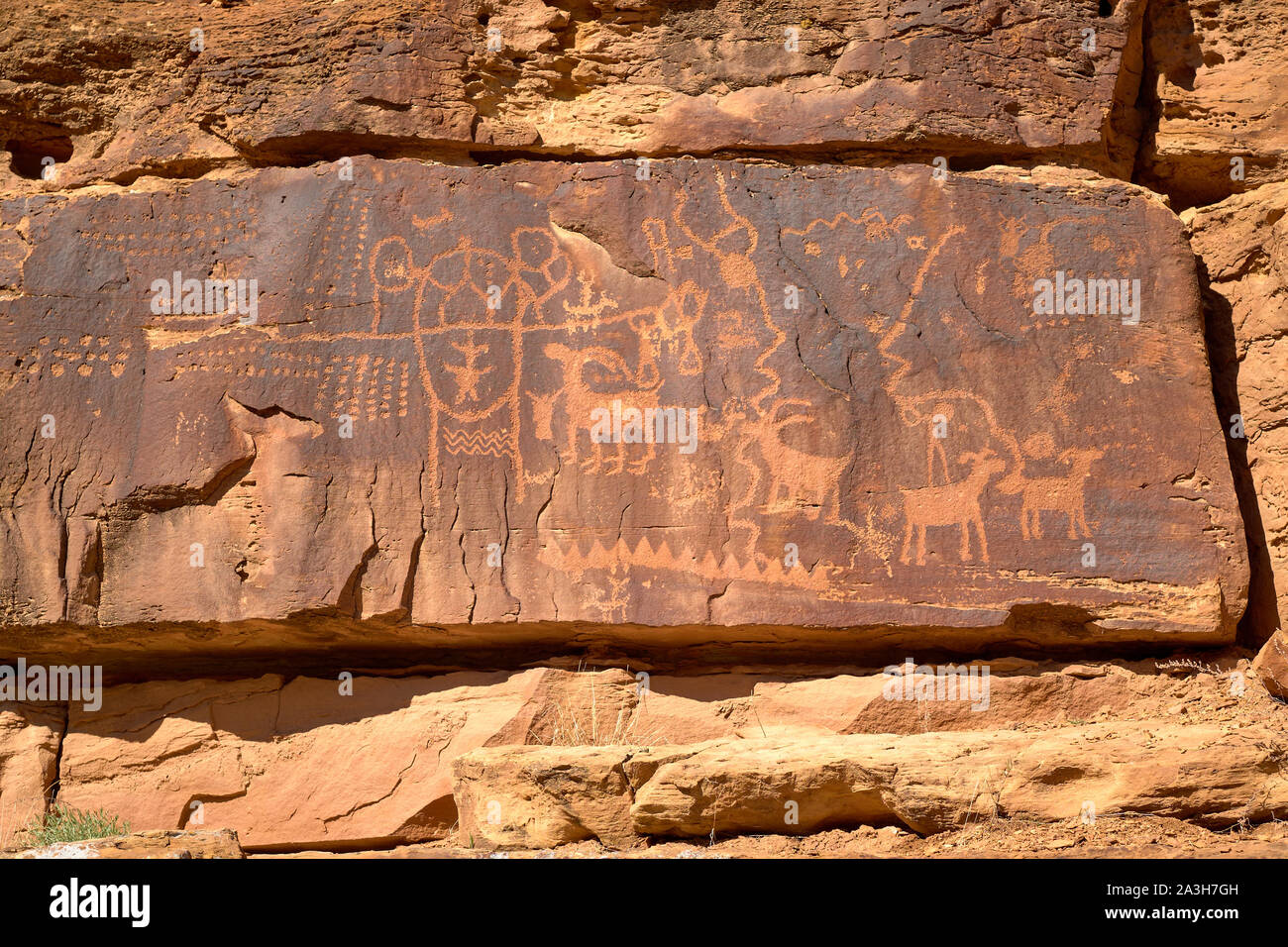 Native American Rock Art in Nine-mile Canyon, Utah, USA Stock Photo - Alamy