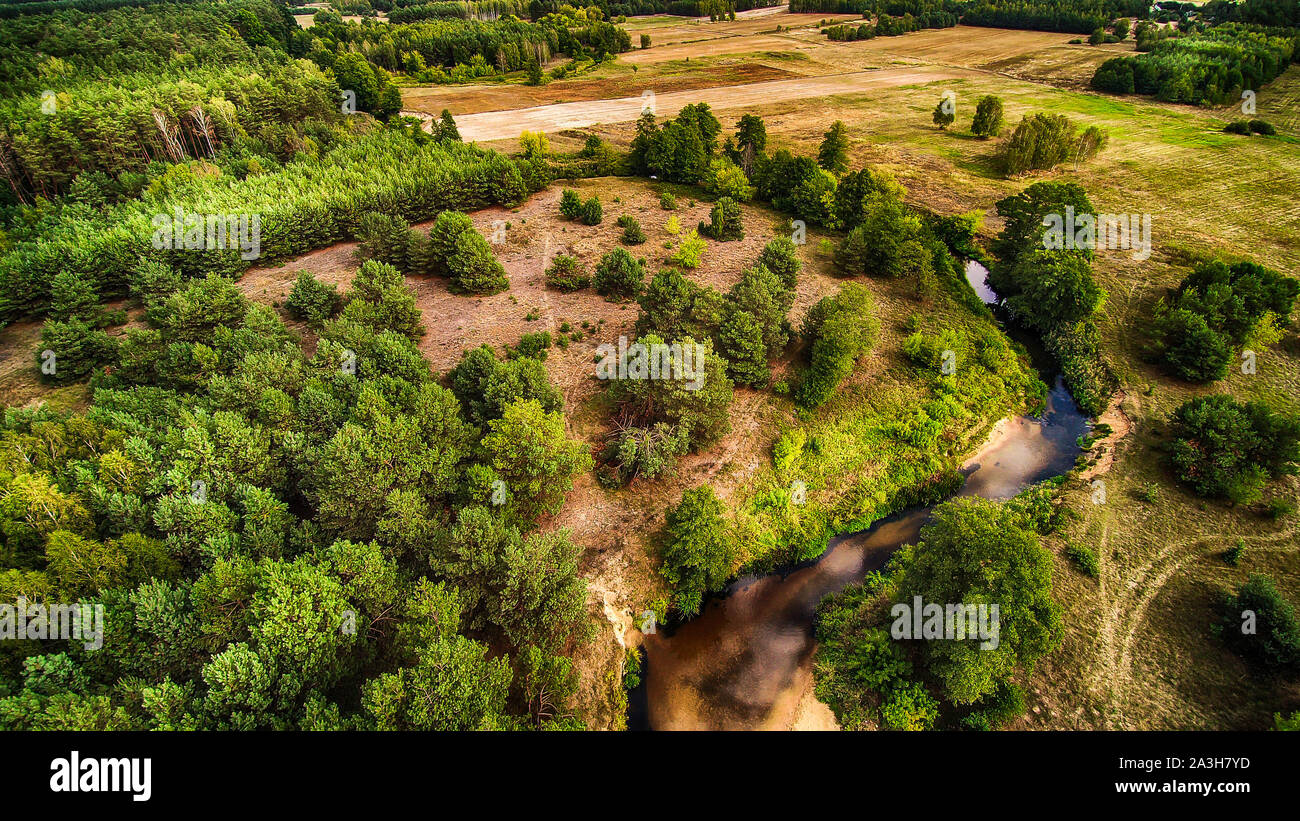 The mysterious river Grabia on a summer day, Poland, 2019 Stock Photo ...