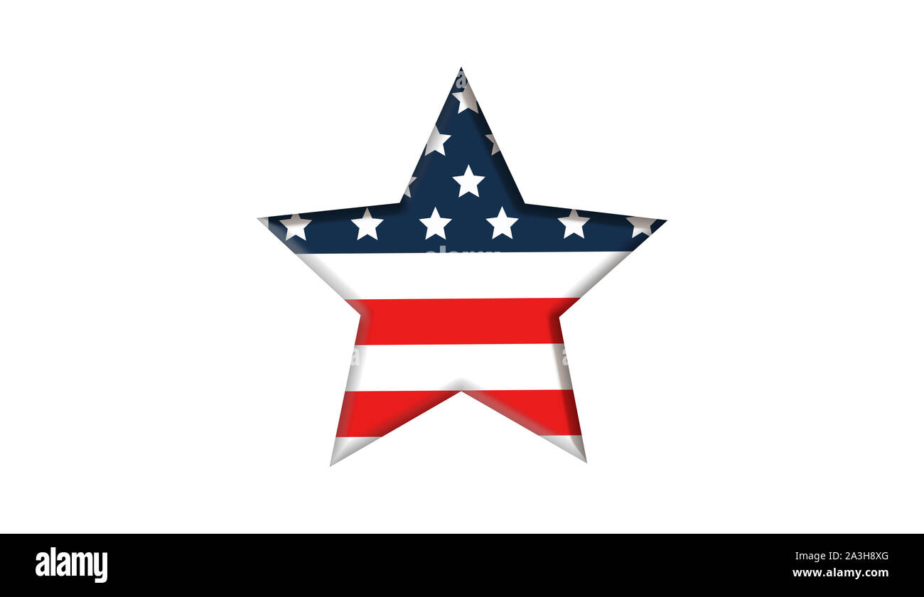 USA flag in star shape. American flag star shaped Stock Photo - Alamy