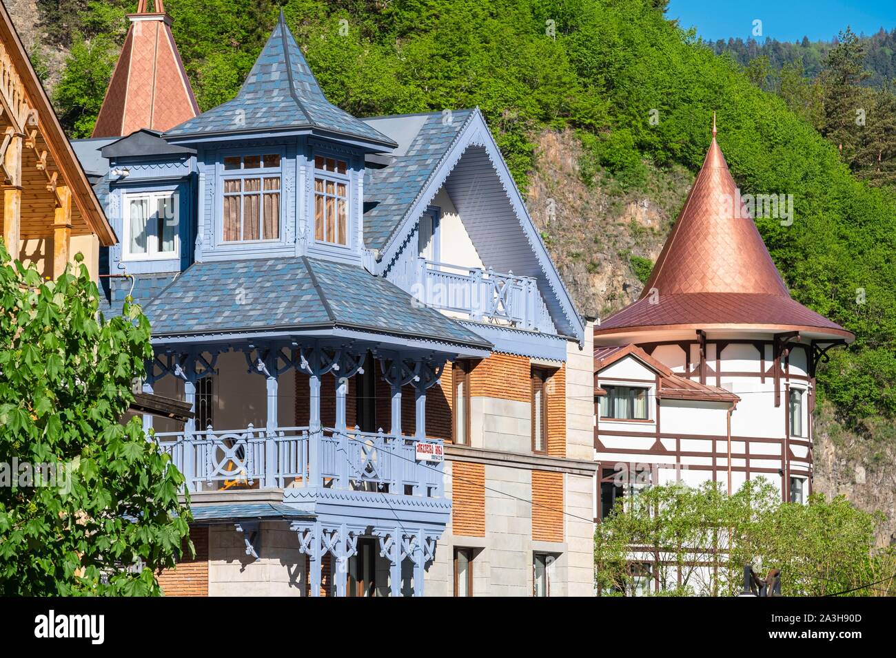 Georgia, Samtskhe-Javakheti region, Borjomi resort town, traditional ...