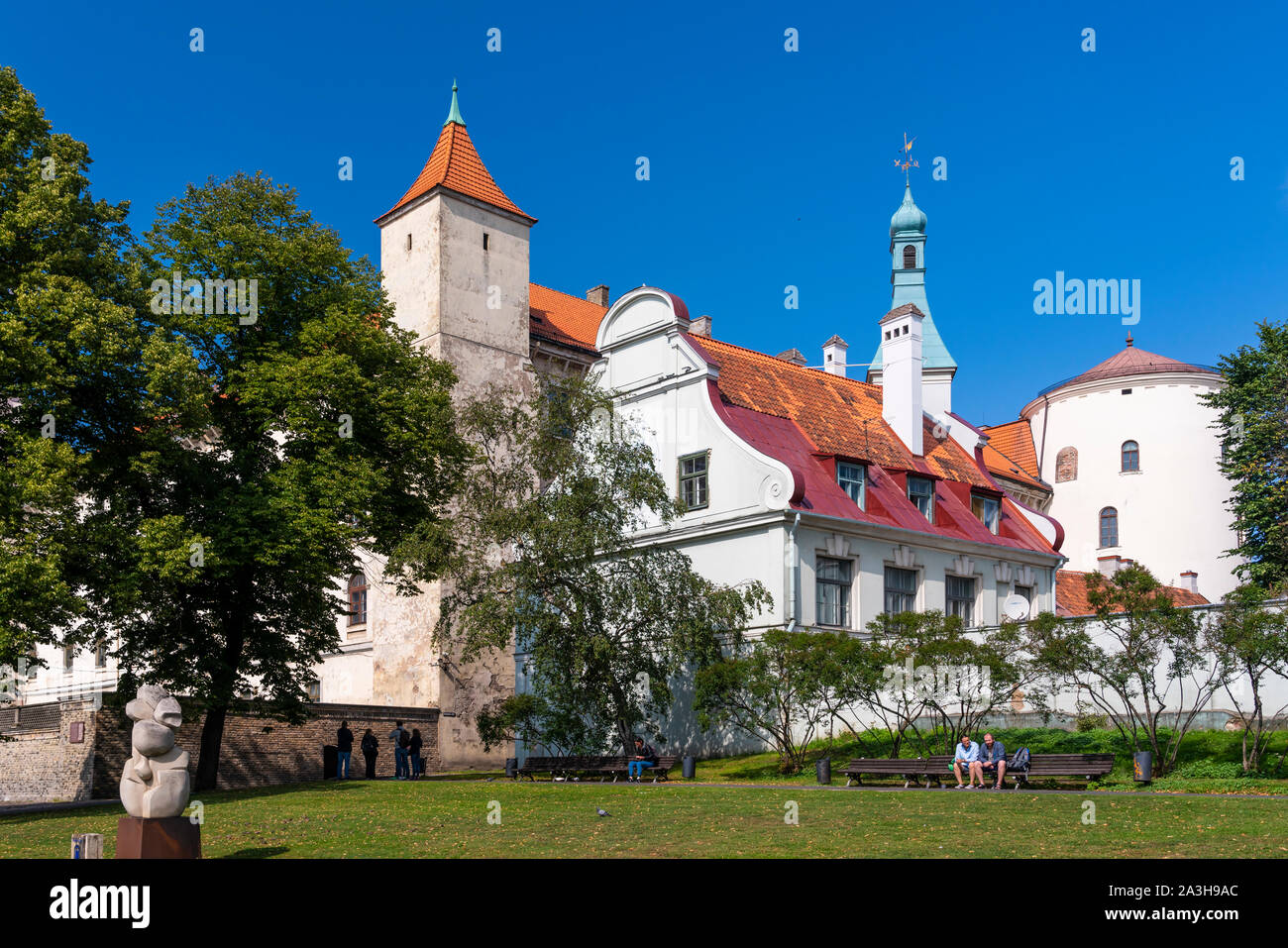 Architecture of the buildings of the Castle in Riga, Latvia Stock Photo ...