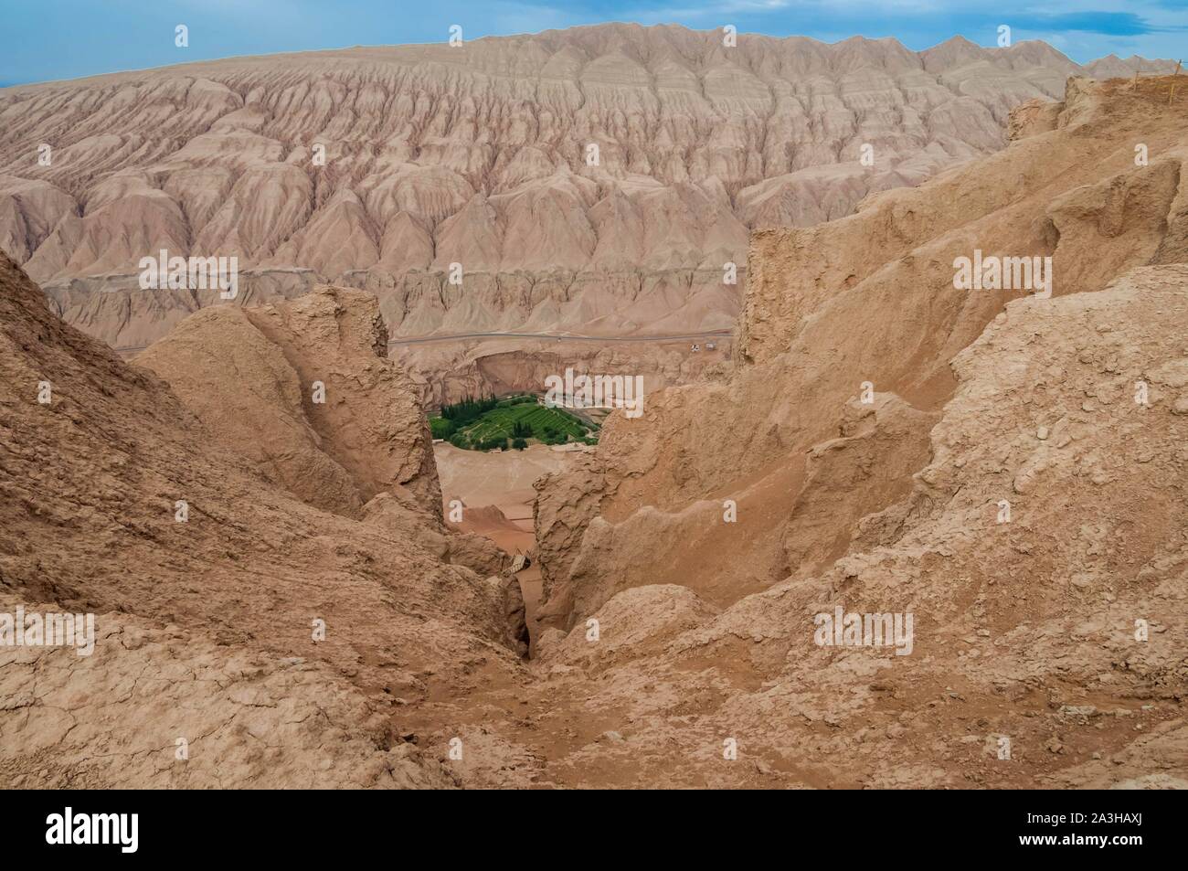 China, Xinjiang autonomous region, Turfan or Turpan, Flaming mountains ...