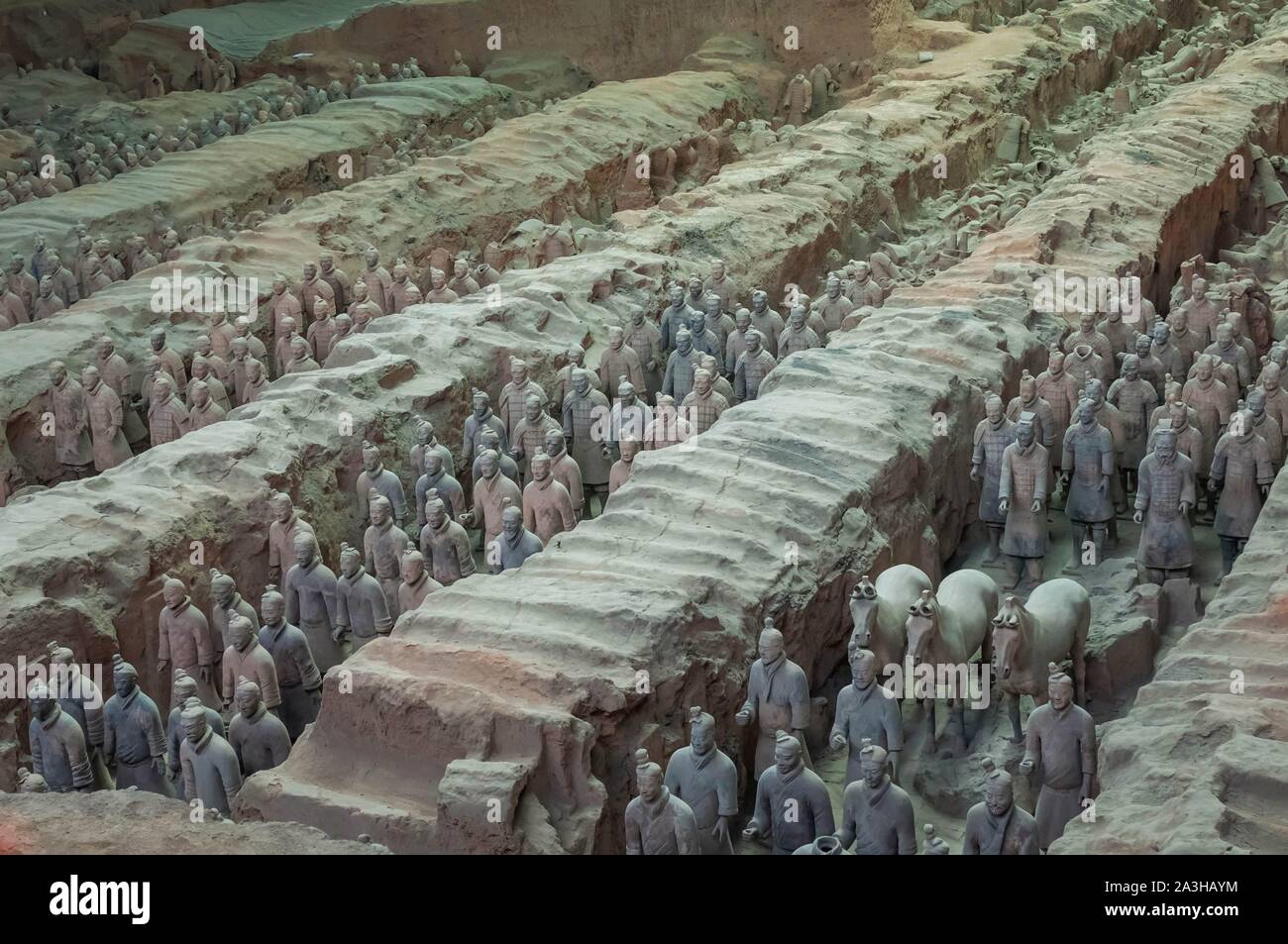 China, Xian, army of clay of Qin Shi Huang, first chinese emperor, 3rd ...