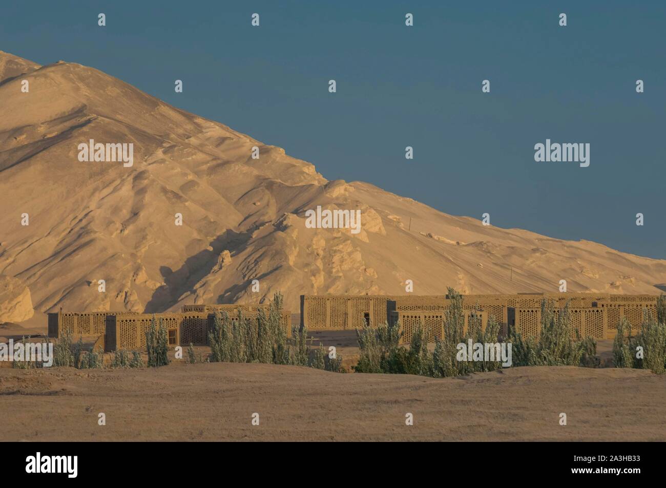 China, Xinjiang autonomous region, Turfan or Turpan, grape dryers in ...