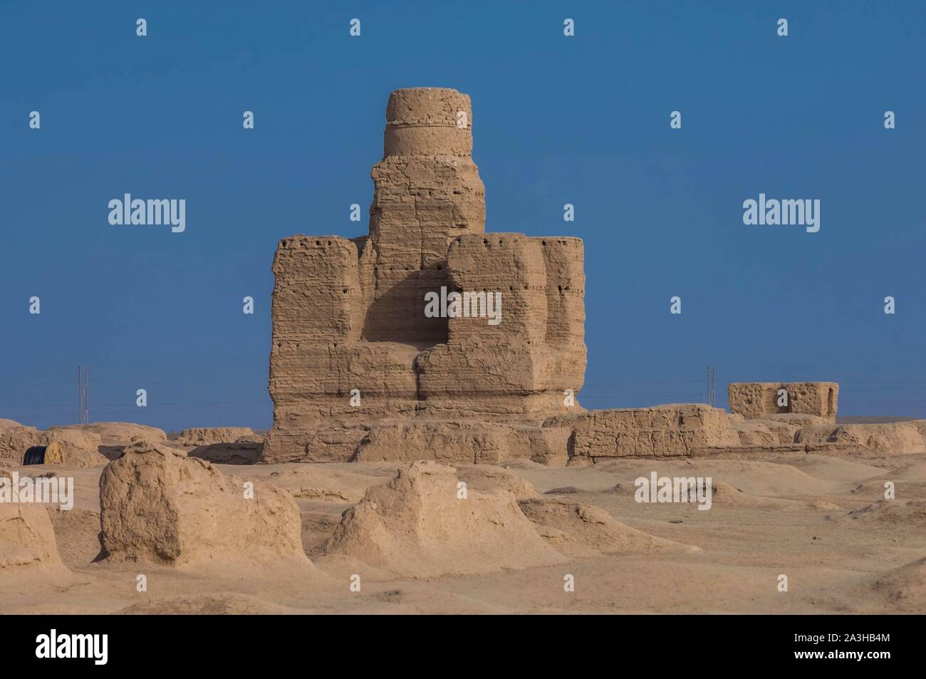 China, Xinjiang autonomous region, Turfan or Turpan, ruined ancient ...