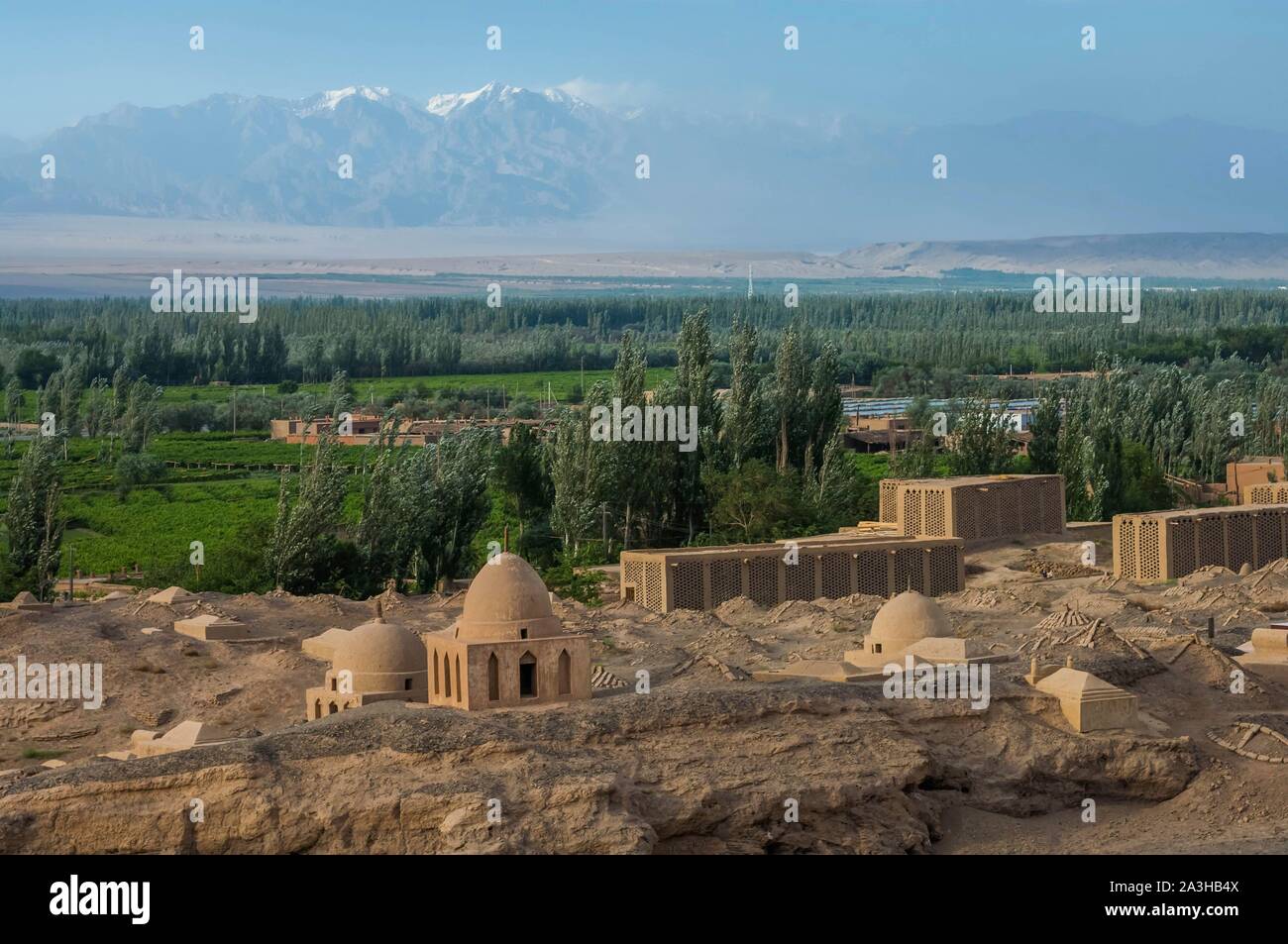 China, Xinjiang autonomous region, Turfan or Turpan, Uighur tumbs and ...