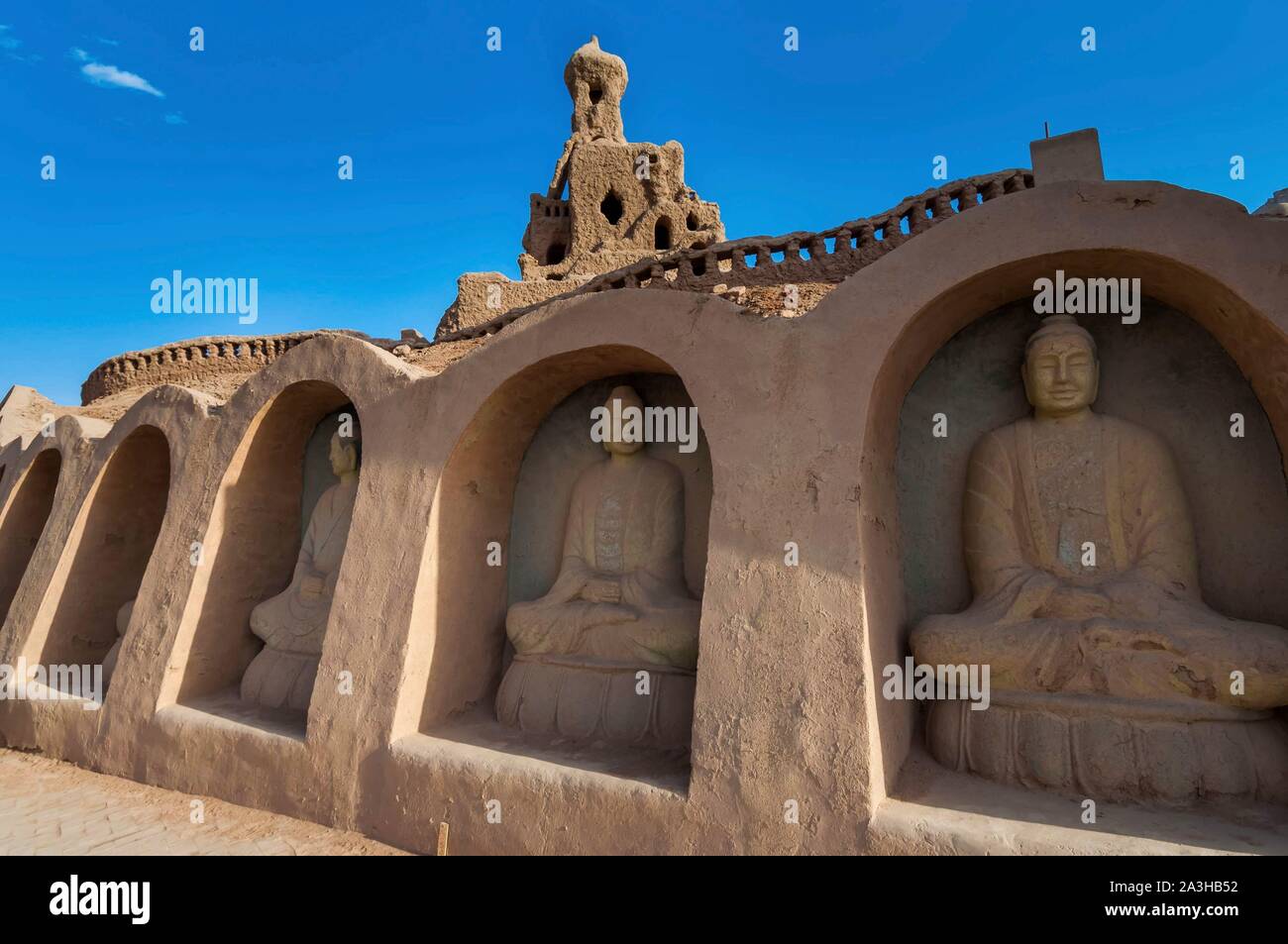 China, Xinjiang autonomous region, Turfan or Turpan, Flaming mountains ...