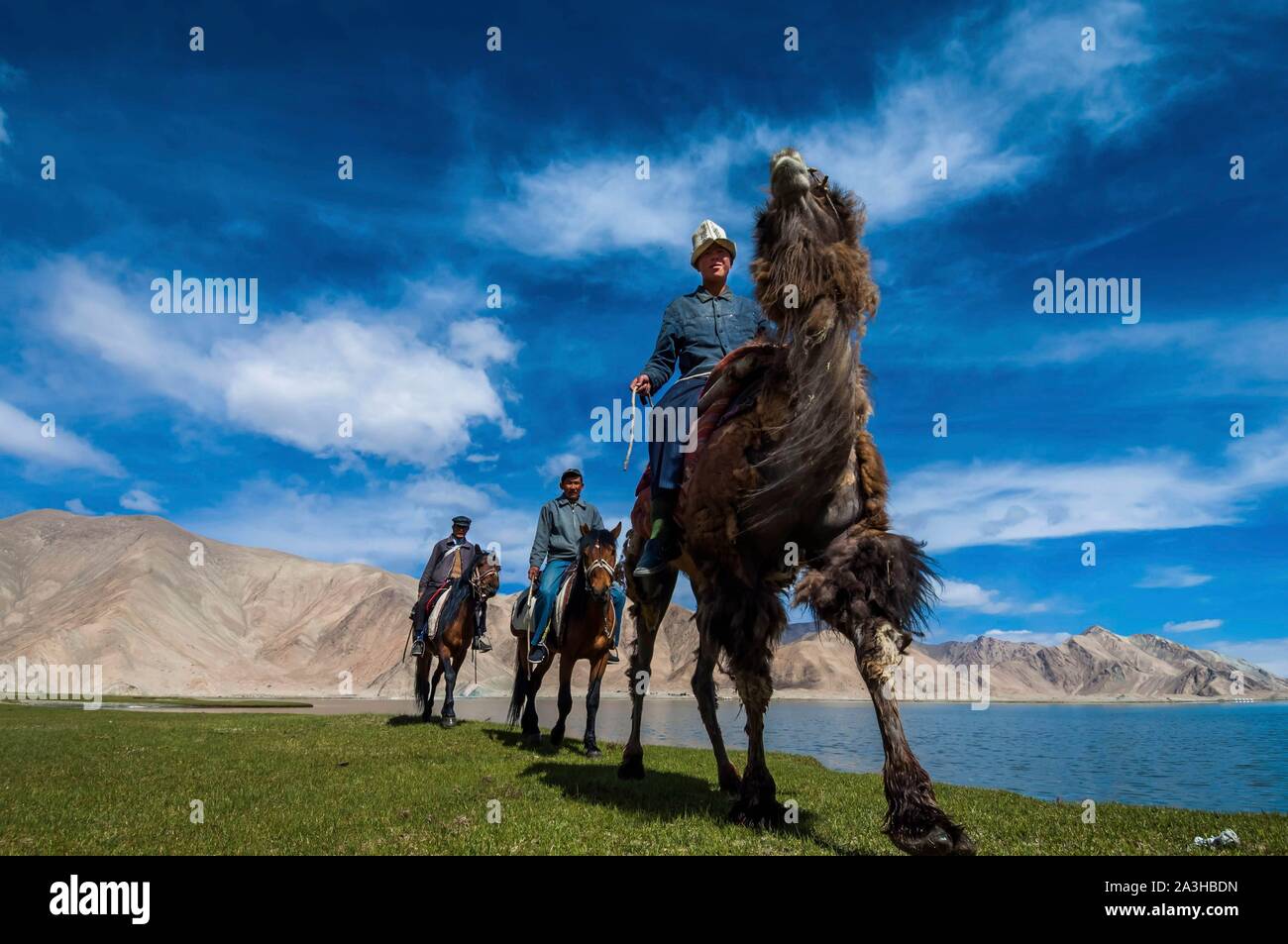 China, Xinjiang autonomous region, Pamir highlands, pastures and semi ...