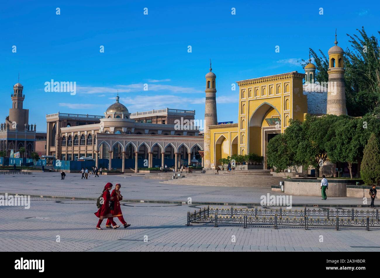 China, Xinjiang autonomous region, Kashgar, Id Kha mosque, from 15th ...