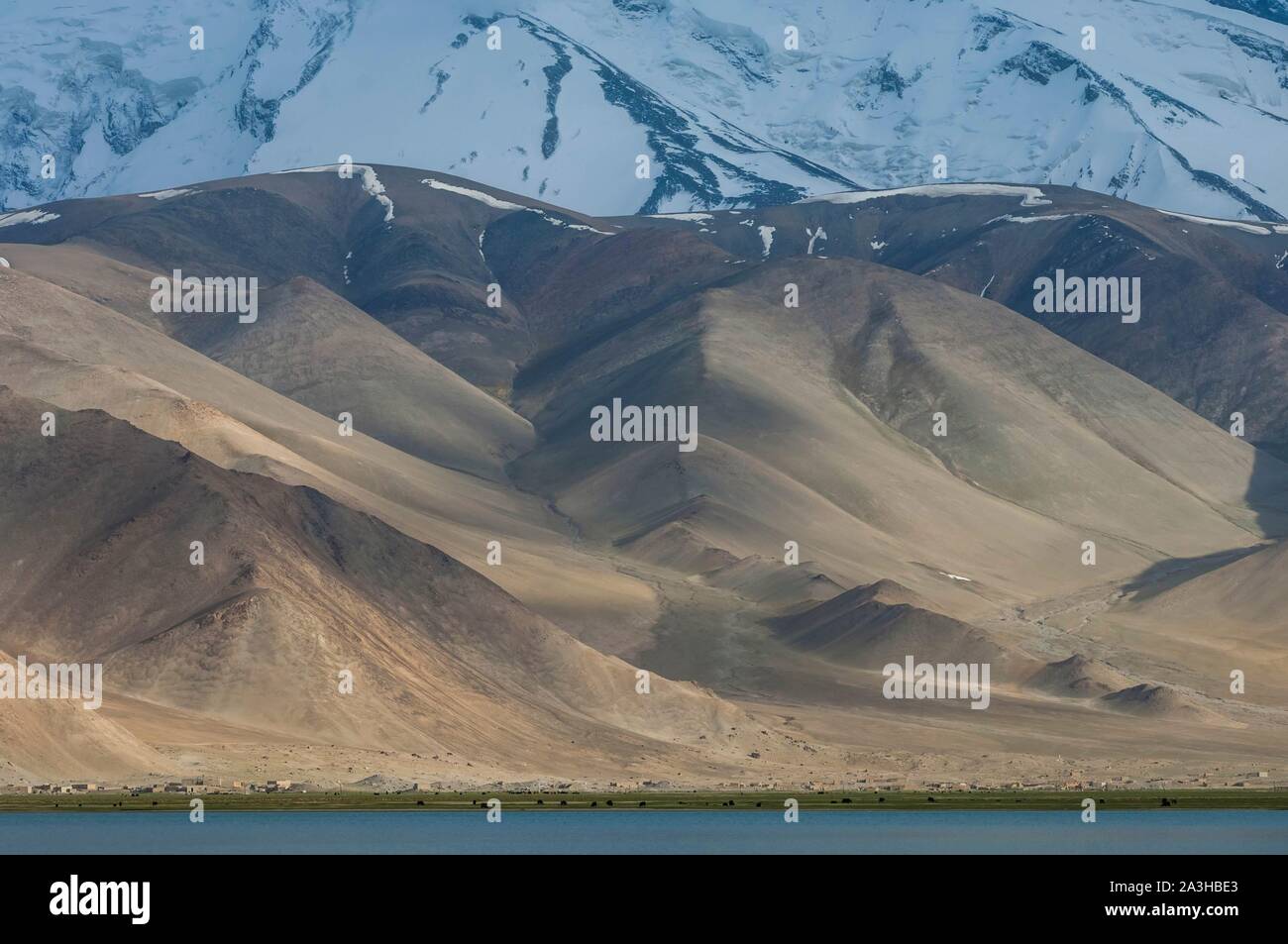 China, Xinjiang autonomous region, Pamir highlands, pastures and semi ...