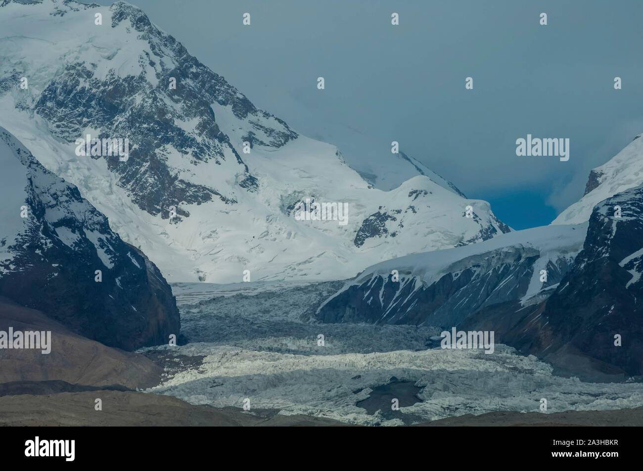China, Xinjiang autonomous region, Pamir highlands, pastures and semi ...